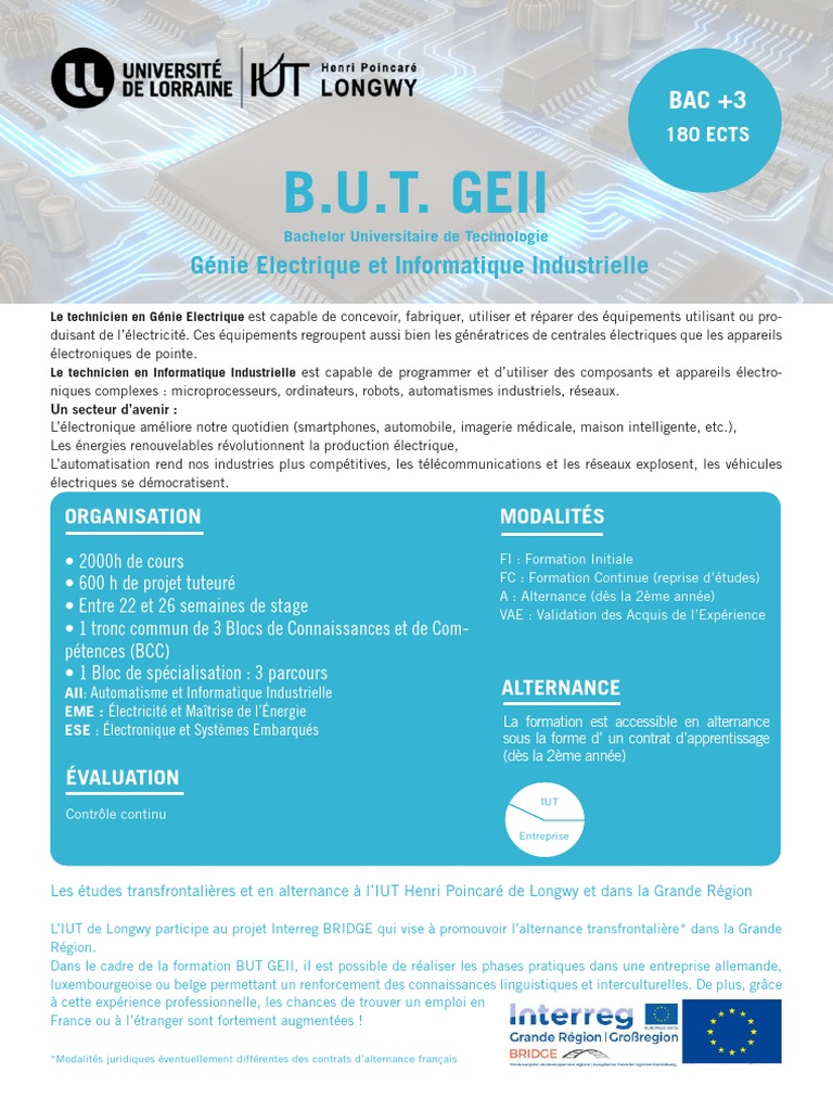 Plaquette BUT GEII | PDF | Électronique | Informatique