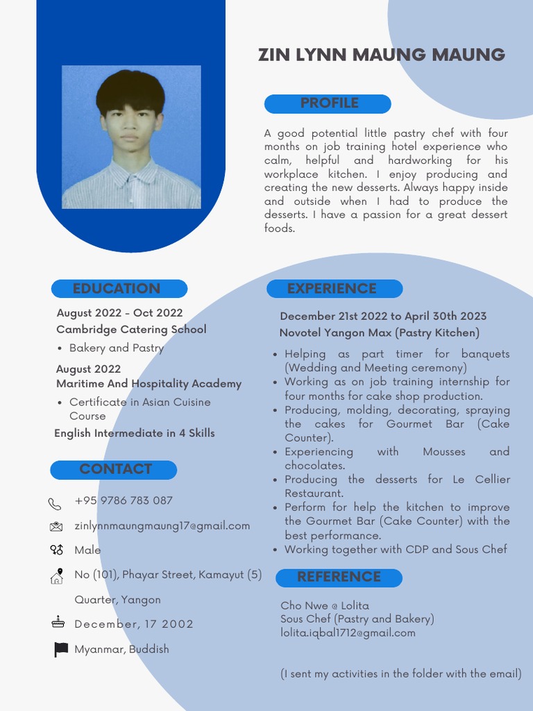 CV Form PDF | Download Free PDF | Cakes | Desserts