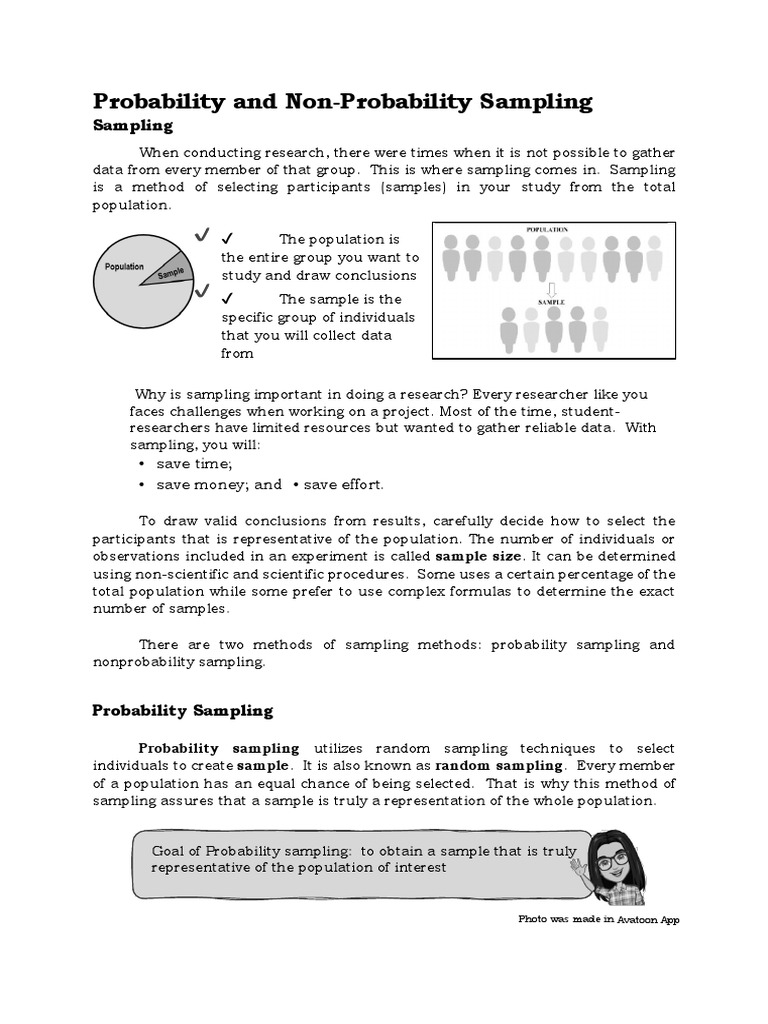 Probability and Nonprobability Sampling | PDF | Sampling (Statistics ...