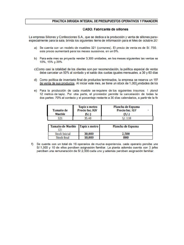 Solucion PD7 | PDF | Presupuesto | Inventario