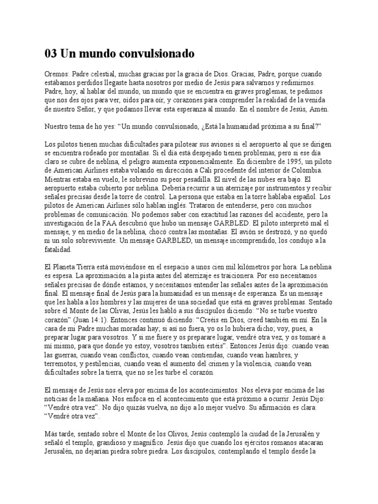 03 Un mundo convulsionado | PDF | Jesús | Noé