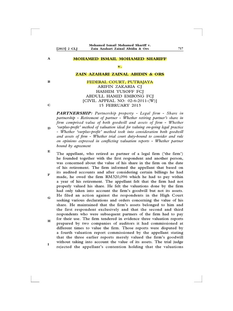 O - MOHAMED ISMAIL MOHAMED SHARIFF v. ZAIN AZAHARI ZAINAL ABIDIN & ORS ...