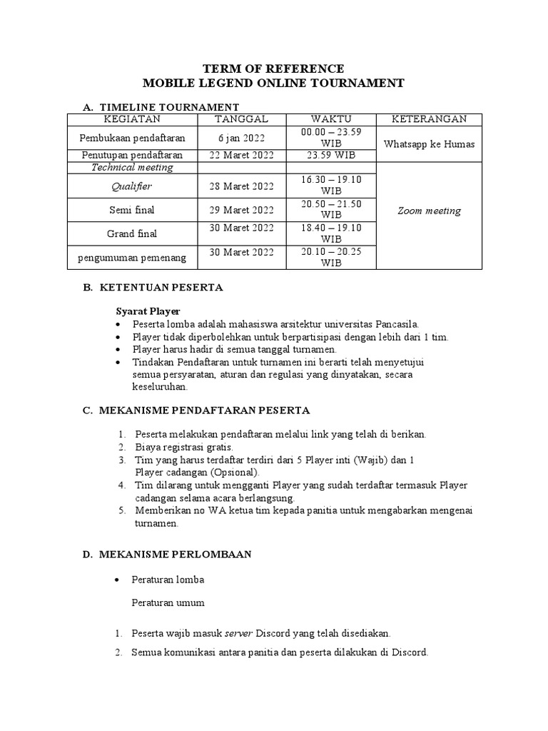 Term of Reference Online ML | PDF