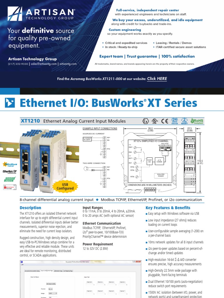 Acromag_BusWorks_XT1211_000_Datasheet_20204812281 | PDF | Usb ...