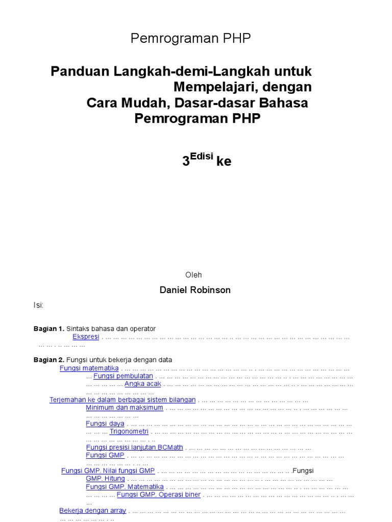 Terjemahan Php Programming A Step By Step Guide To Learn In An Easy