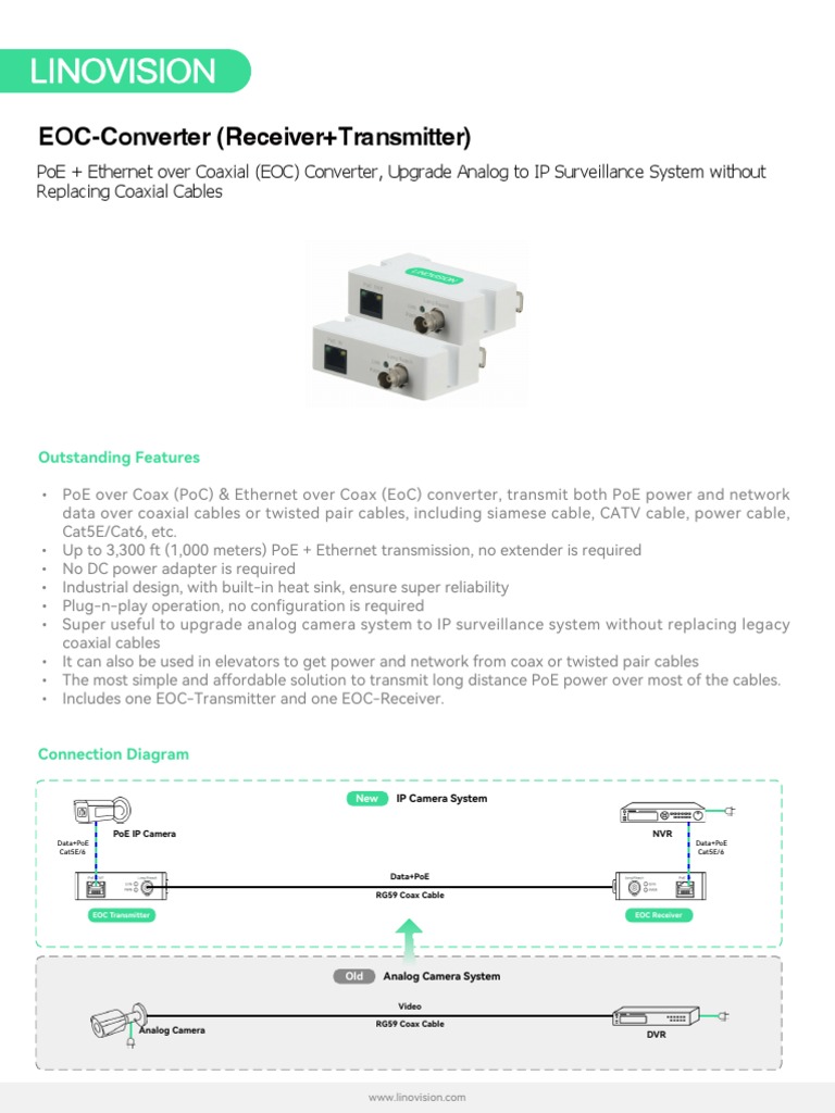 EOC-Converter Receiver Transmitter Datasheet V2.1 | PDF