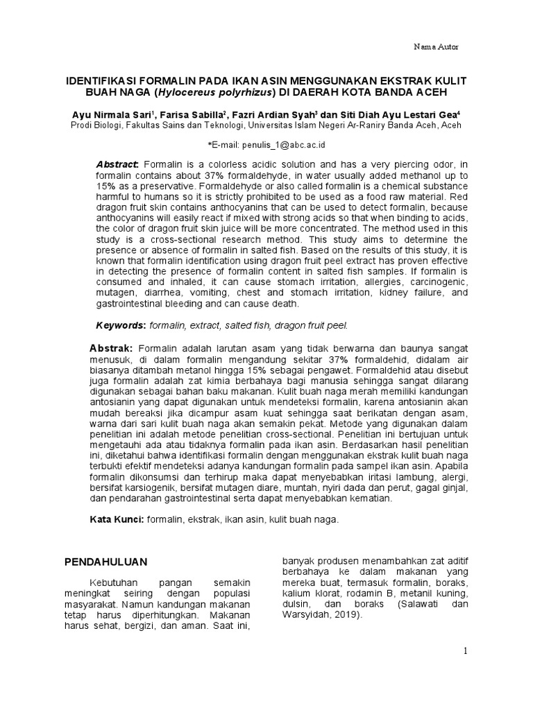 CONTOH Mini Riset | PDF