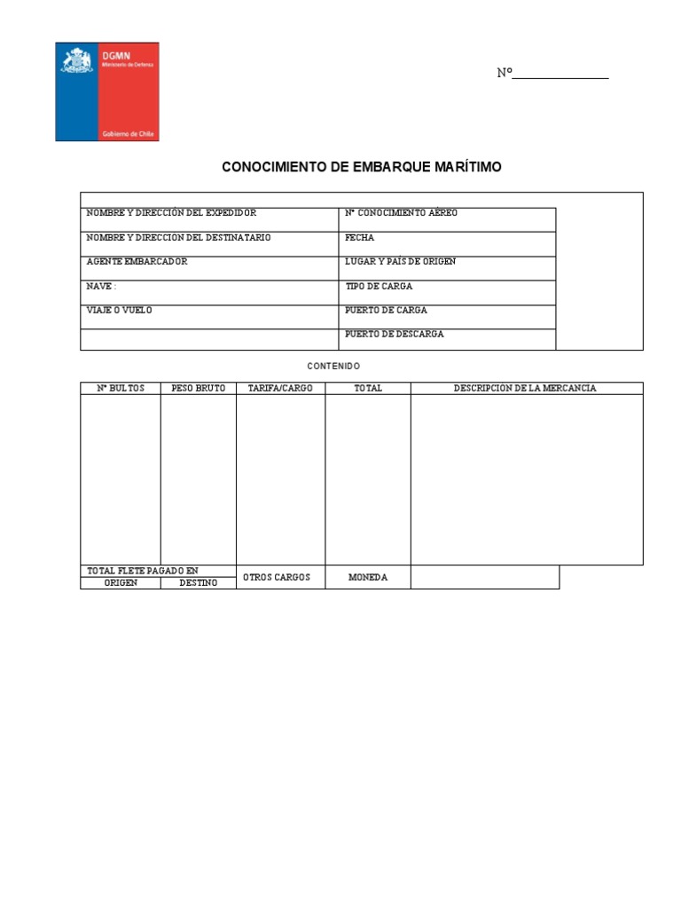 Conocimiento de Embarque Maritimo | PDF | Derecho