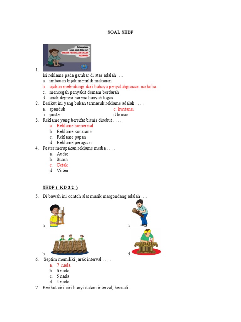 Soal SBDP | PDF | Seni