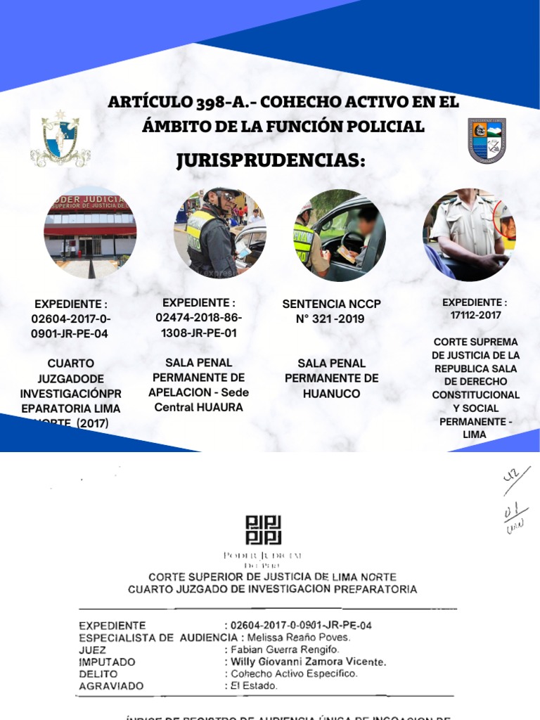 Cohecho Activo en El Ambito de La Funcion Policial | PDF | Sentencia ...