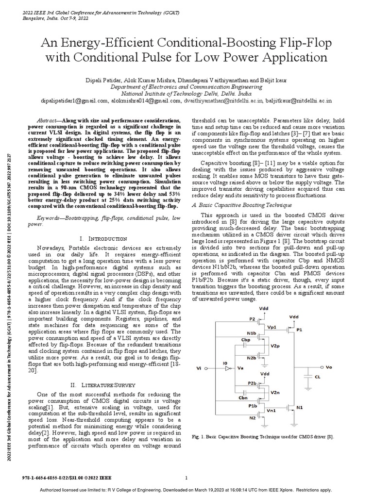 An Energy-Efficient Conditional-Boosting Flip-Flop With Conditional Pulse For Low Power ...