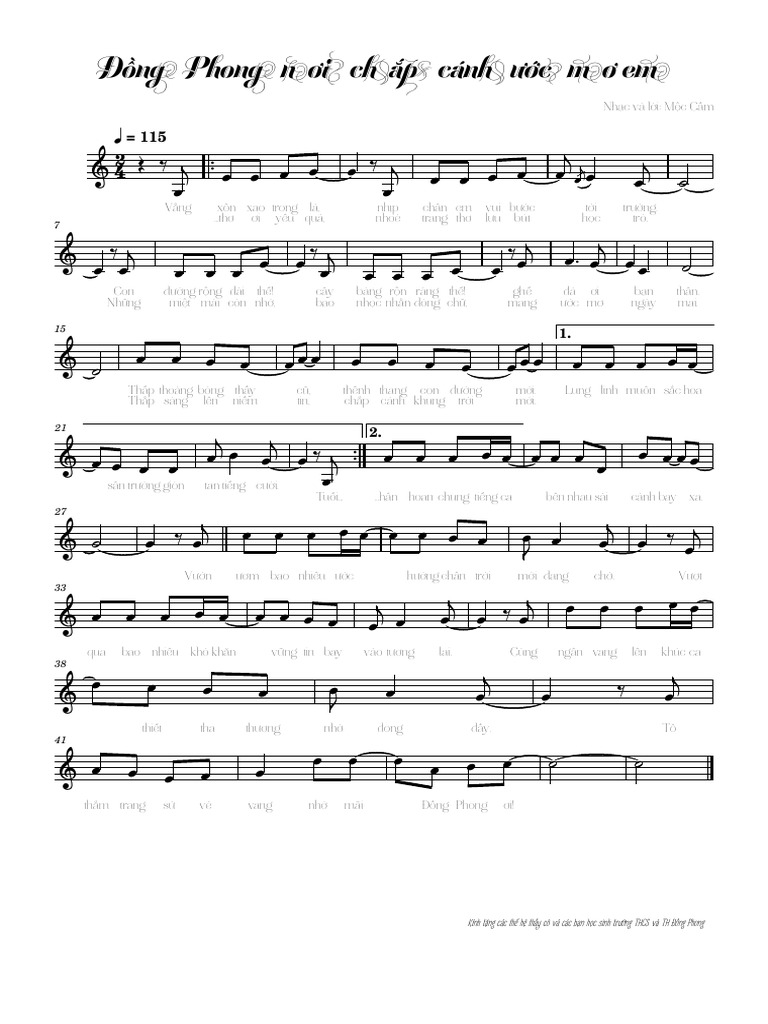 Dong phong noi chap canh uoc mo em | PDF