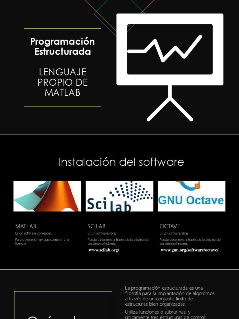 Cap 15 Lenguaje Matlab Octave Scilab Parte 1 | PDF | Lenguaje de programación | Programación de ...