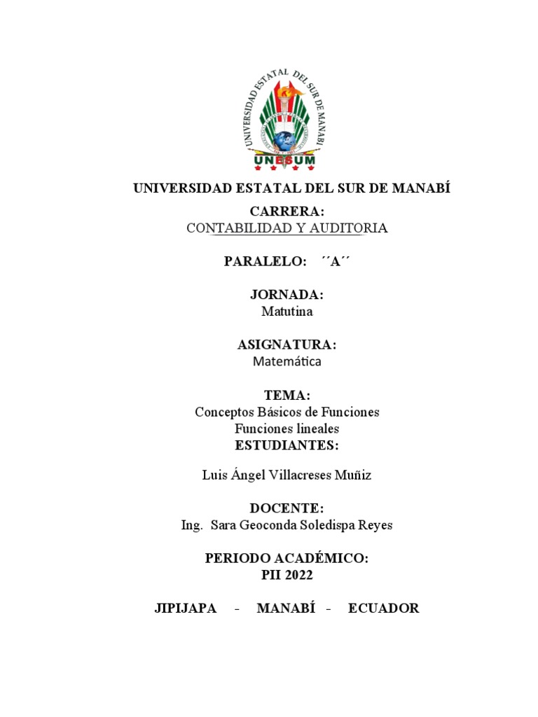 Conceptos Basico de Funciones | PDF | Función (Matemáticas) | Matemática Elemental