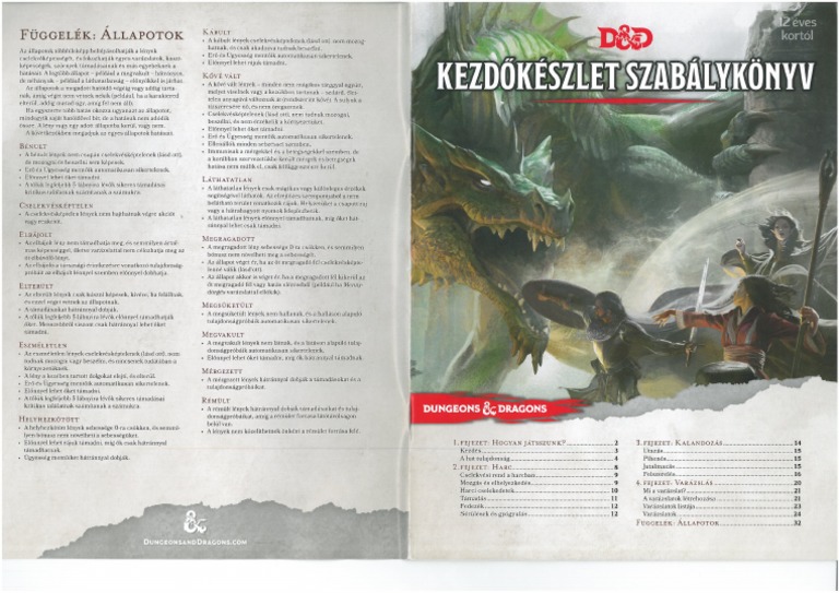 Dnd5 Kezdőkészlet Szabálykönyv Borító | PDF