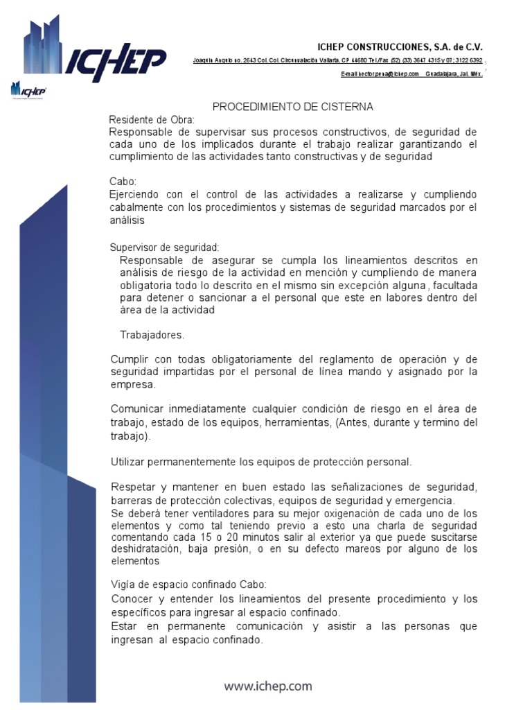 Procedimiento de Sisterna | PDF