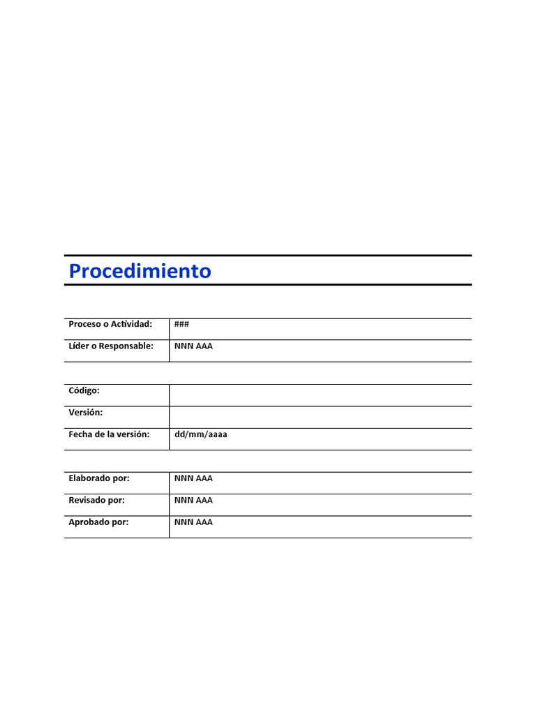Formato de Manual de Procedimientos | PDF | Informática Formato de Manual de Procedimientos | PDF | Informática