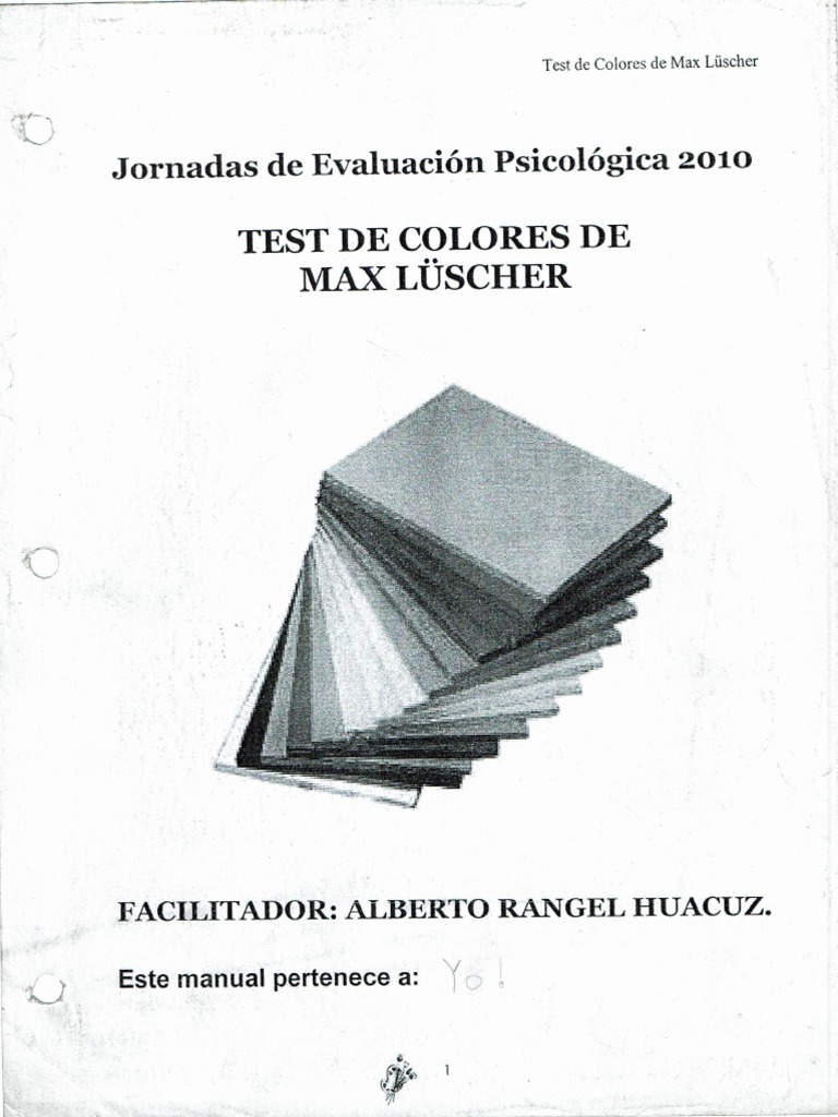 TETS DE COLORES MAX LUSCHER | PDF