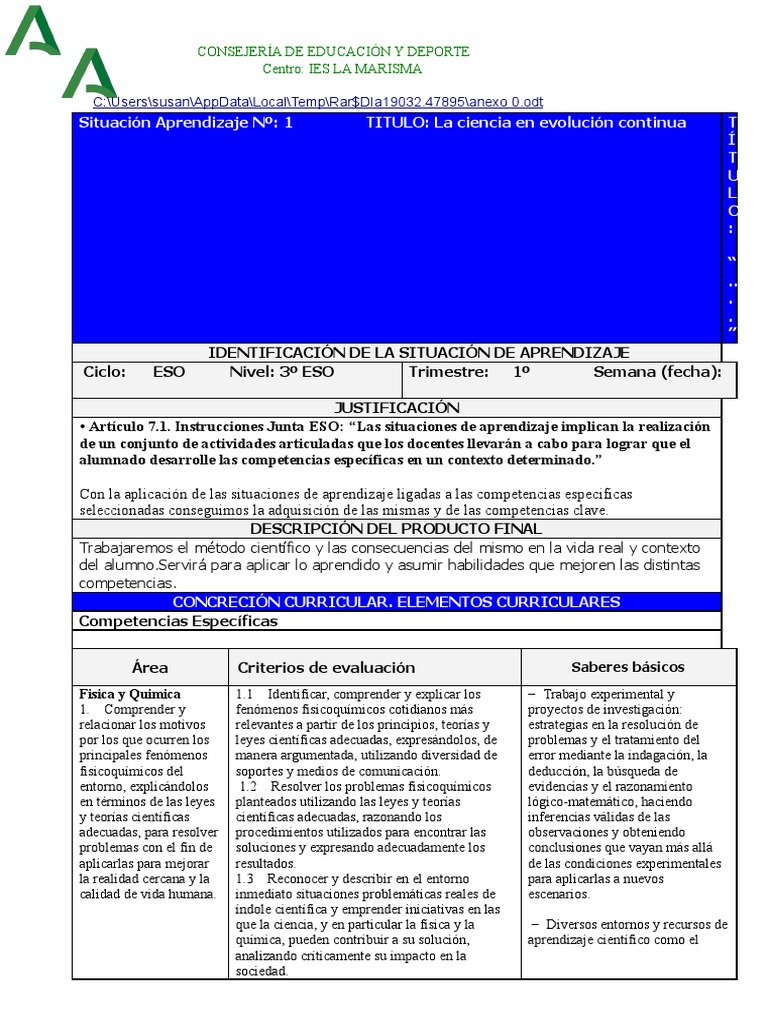 Situación Aprendizaje Nº | PDF | Aprendizaje | Evaluación