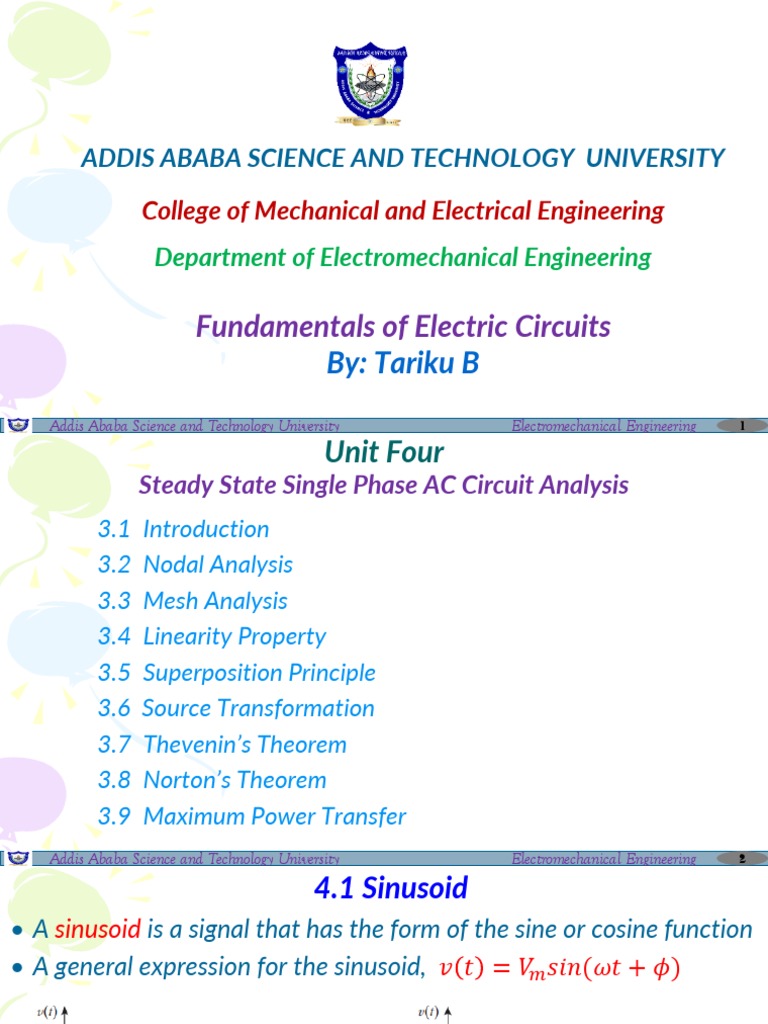 Unit Four Ac Circuit Analysis Pdf Ac Power Electrical Impedance
