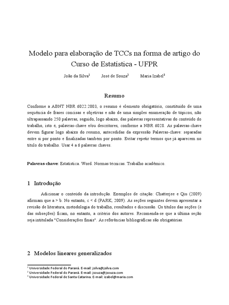 Modelo_Artigo_TCC | PDF | Abstract (resumo)