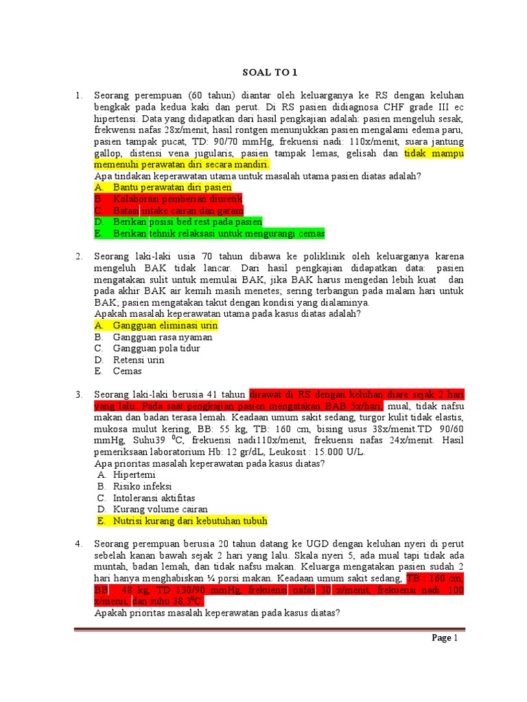 Soal - To1 (MHS) - 1 | PDF