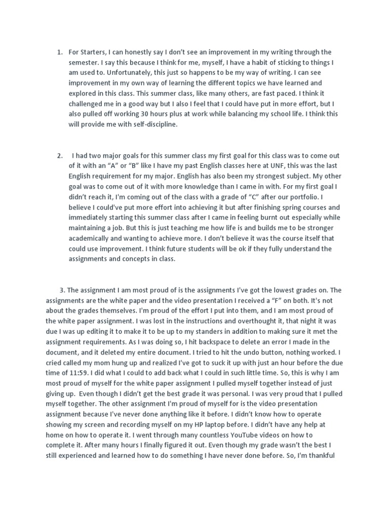 Reflection Essay - Response | PDF | Disciplines | Learning