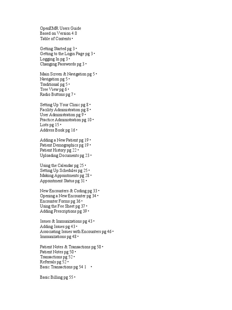 Openemr Users Guide Pdf