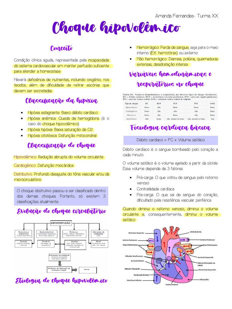 Choque hipovolêmico | PDF | Choque (circulatório) | Sangramento