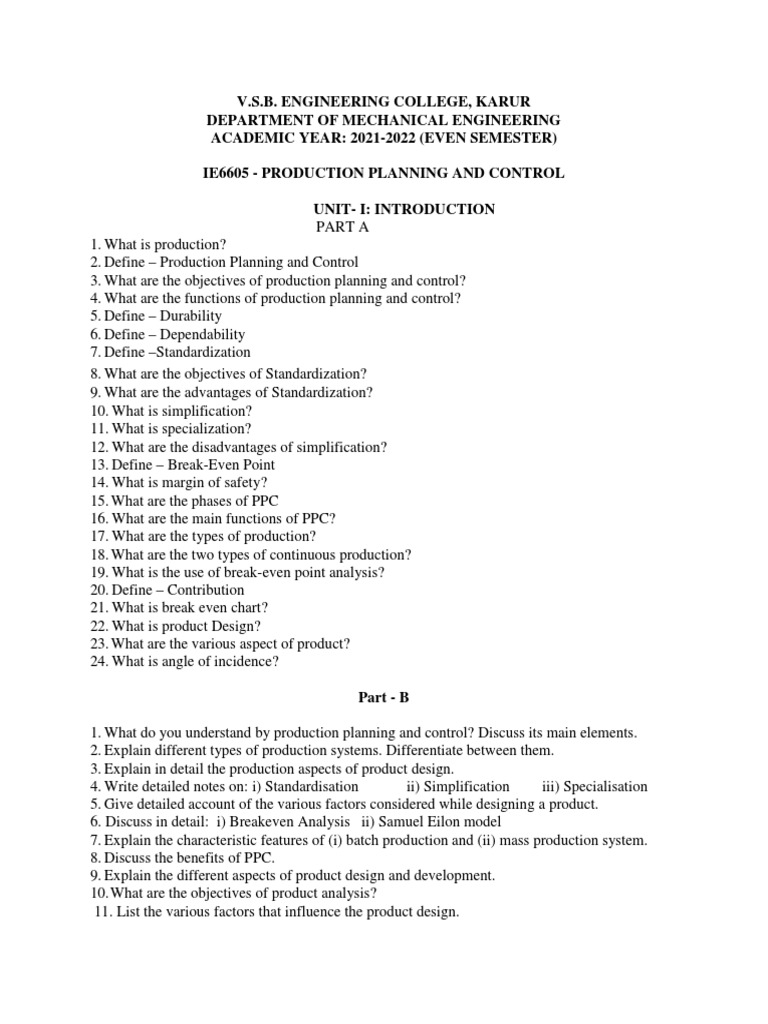 Mech VIII Sem Question Bank | PDF | Scheduling (Production Processes ... Mech VIII Sem Question Bank | PDF | Scheduling (Production Processes ...