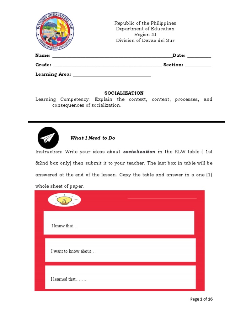 Ucsp Week 5 6 Edited | PDF | Socialization | Grammar