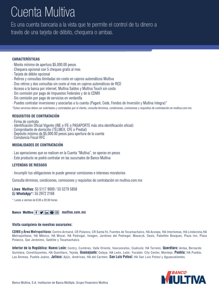 Cuenta Multiva - Web - Octubre - 2021 | Descargar gratis PDF | Bancos ...