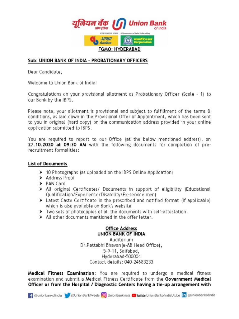 Union Bank PO Document Verification Guide | PDF