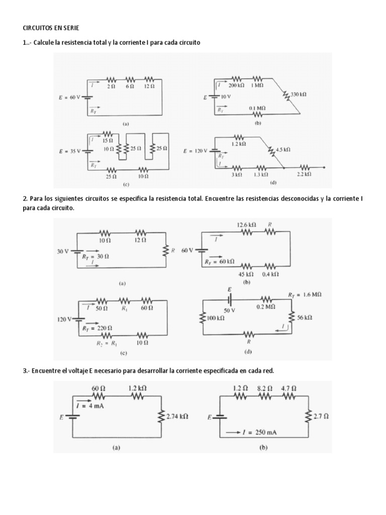 Tarea Circuitos en Serie | PDF