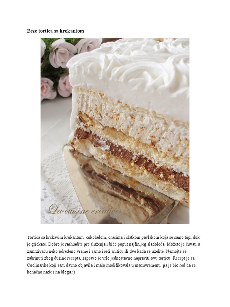 Beze Tortica Sa Krokantom | PDF