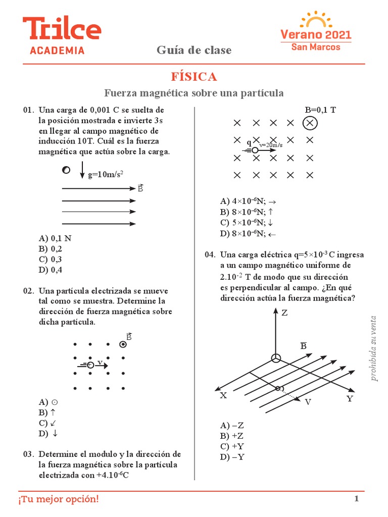 San Marcos Gu - A (F) | PDF | Electrón | Campo magnético