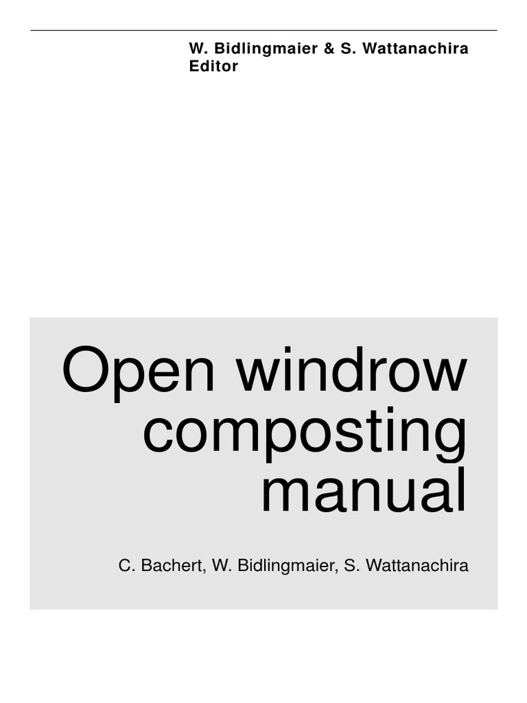 Open Windrow Composting Manual Pdf Compost Biodegradation