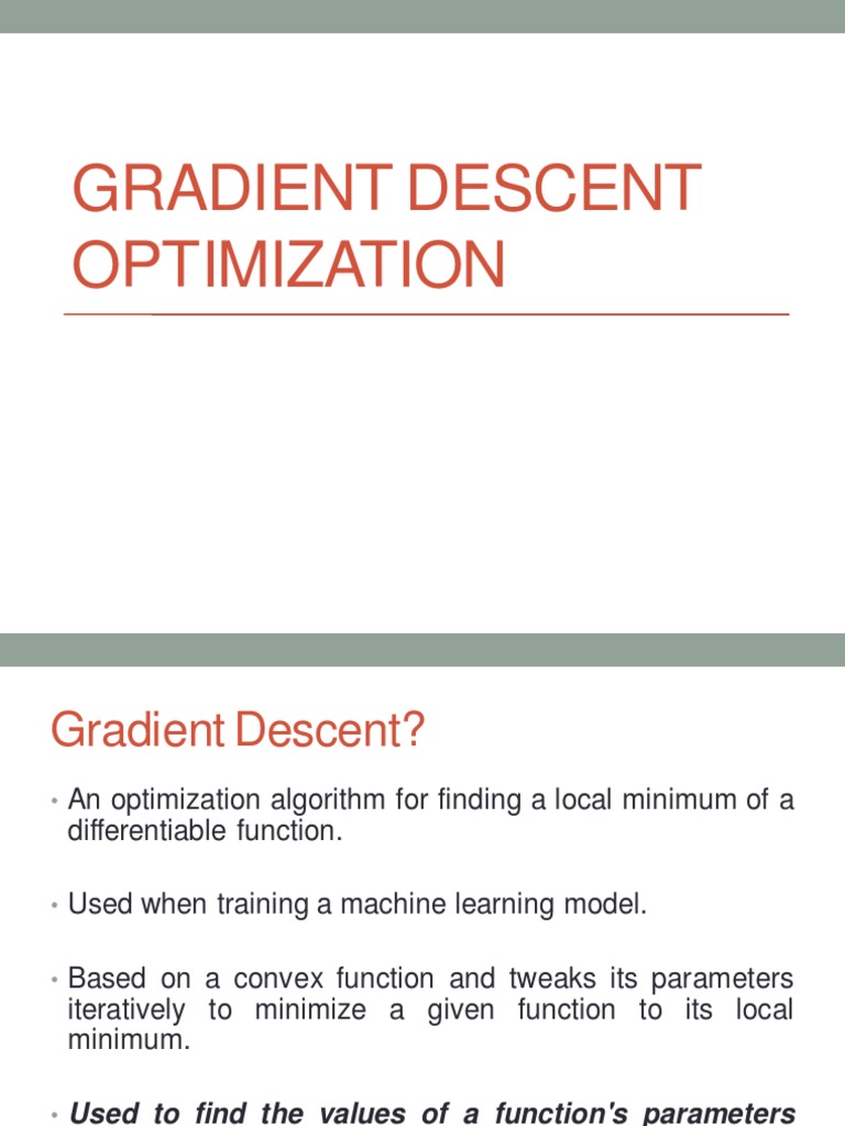 Gradient Descent Optimization Pdf Algorithms Applied Mathematics 1853