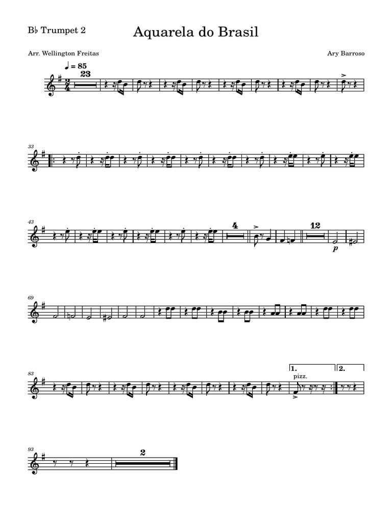 Trompete 2 - Aquarela Do Brasil | PDF