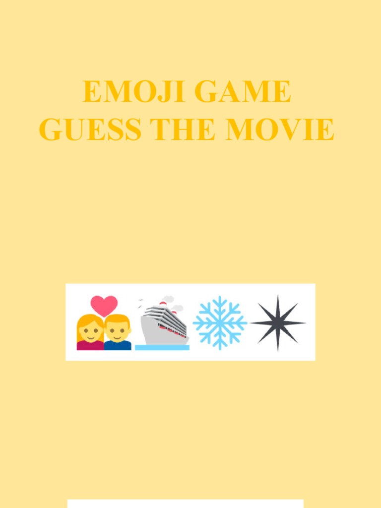 Emoji Movie Guessing Game | PDF