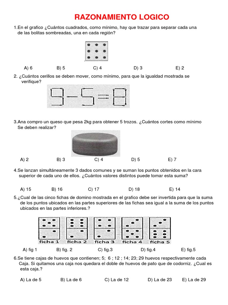Razonamiento Logico2 | PDF
