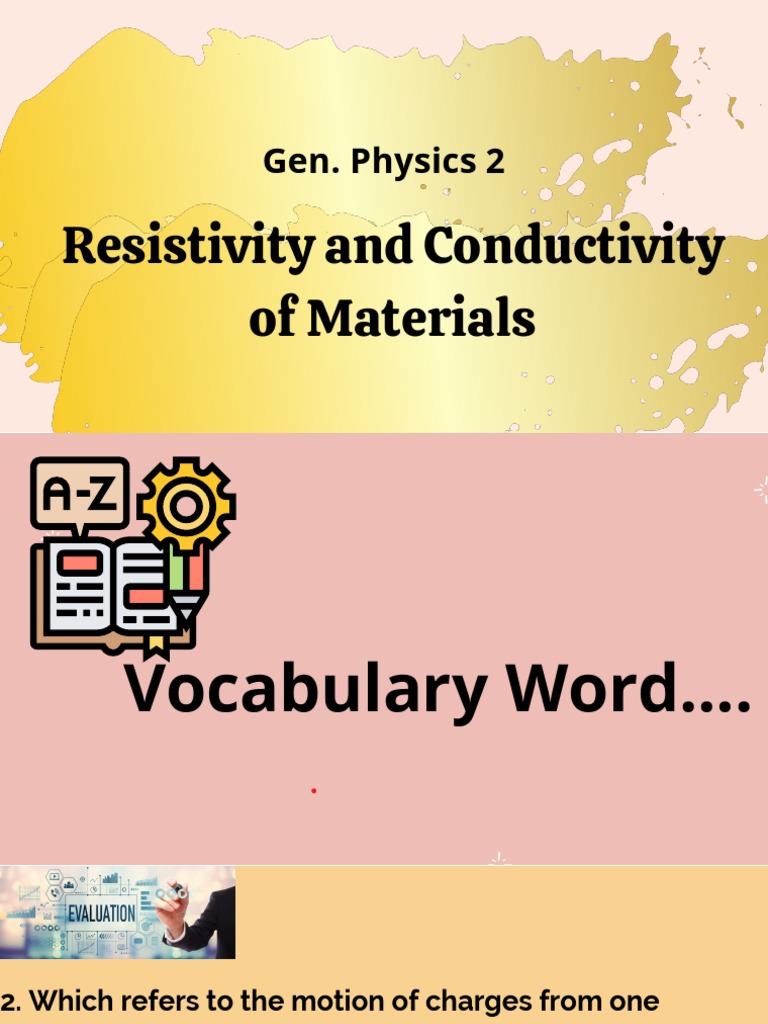 RESISTIVITY and CONDUCTIVITY of Materials | PDF | Electrical Resistivity And Conductivity ...