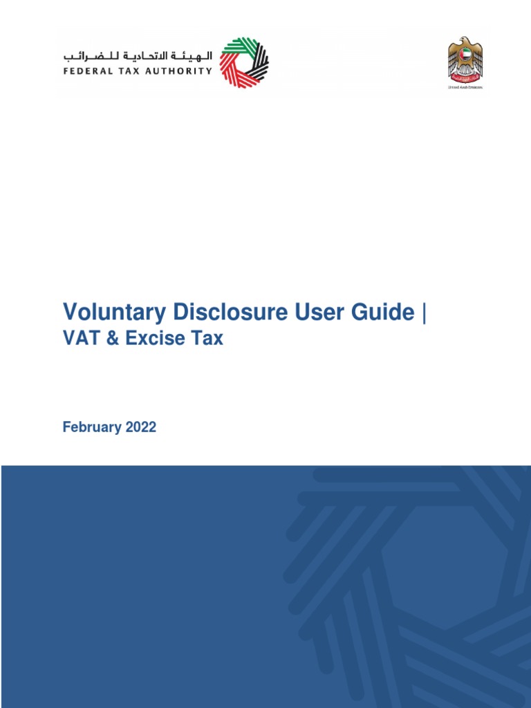Voluntary Disclosure Guide for VAT & Excise | PDF | Tax Return (United ...