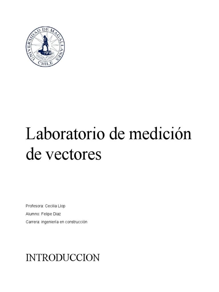 Laboratorio de Medición de Vectores | PDF | Vector Euclidiano | Sistema ...