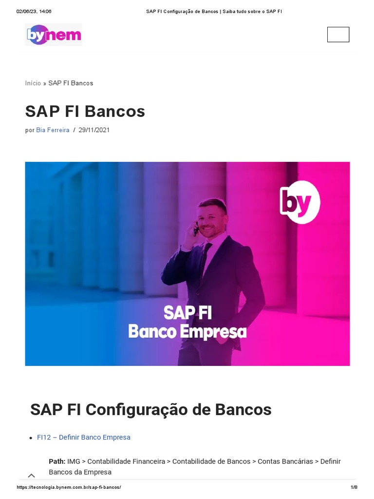 SAP FI Configuração de Bancos - Saiba Tudo Sobre o SAP FI | PDF ...