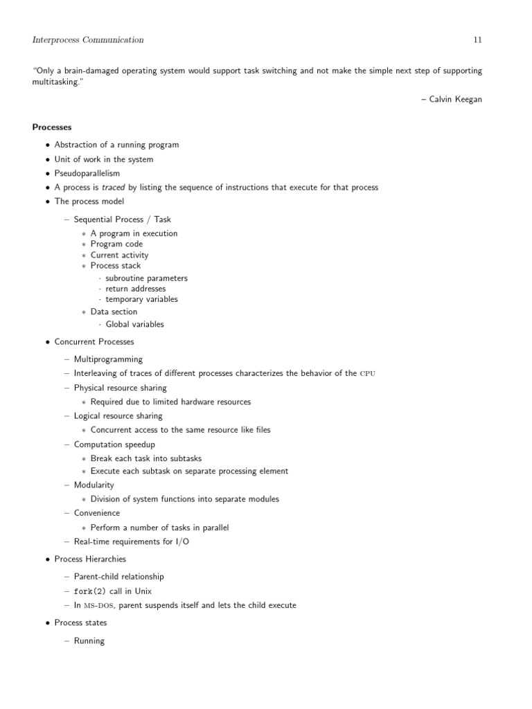 Ipc | PDF | Message Passing | Process (Computing)