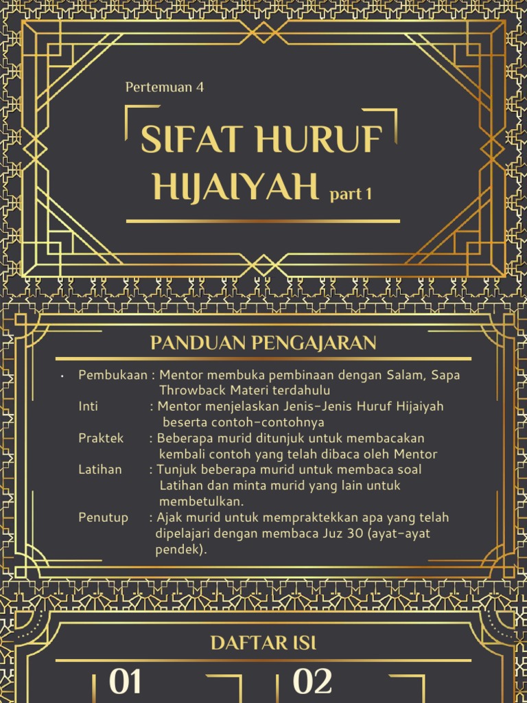 04 Sifat Huruf Hijaiyyah Part 1 FIX | PDF