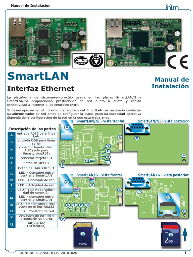 Smartlan Ip Network Boards Dcmiins0slansg r130 20101025 Web | PDF | Enrutador (Computación ...