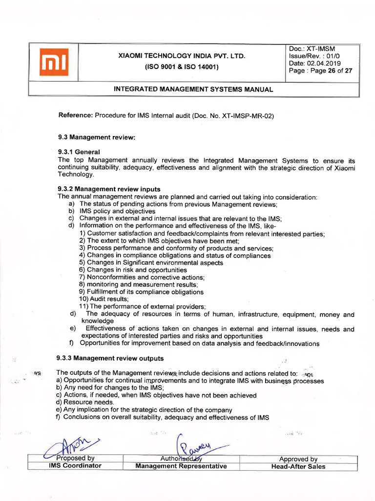 Latest IMS Manual 2. | PDF