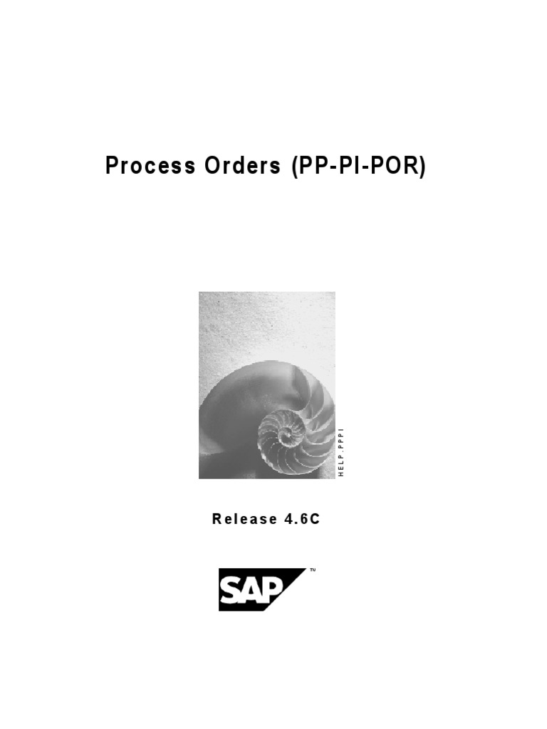 Sap PP Pi Process Orders | PDF